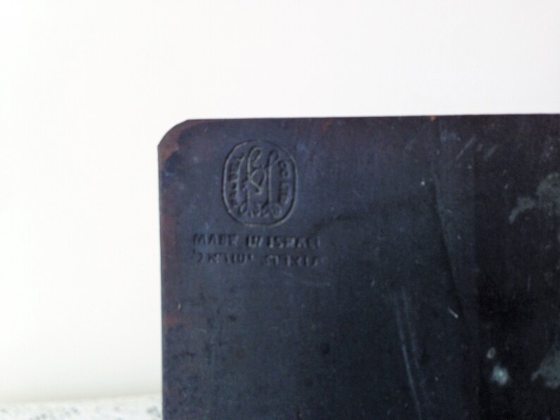 Vintage Brass Bookends Palbell 1950's Eretz Israel Jewish Judaica ...