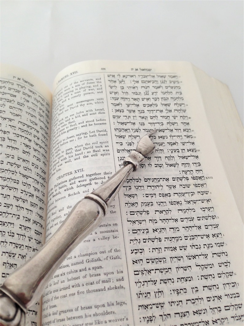 Vintage Sterling Silver Yad Torah Pointer Collectible Judaica Israel ...