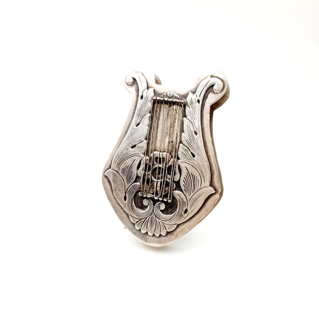 Vintage Besamim Spice Box, 925 Sterling Silver Harp of David, Handmade ...