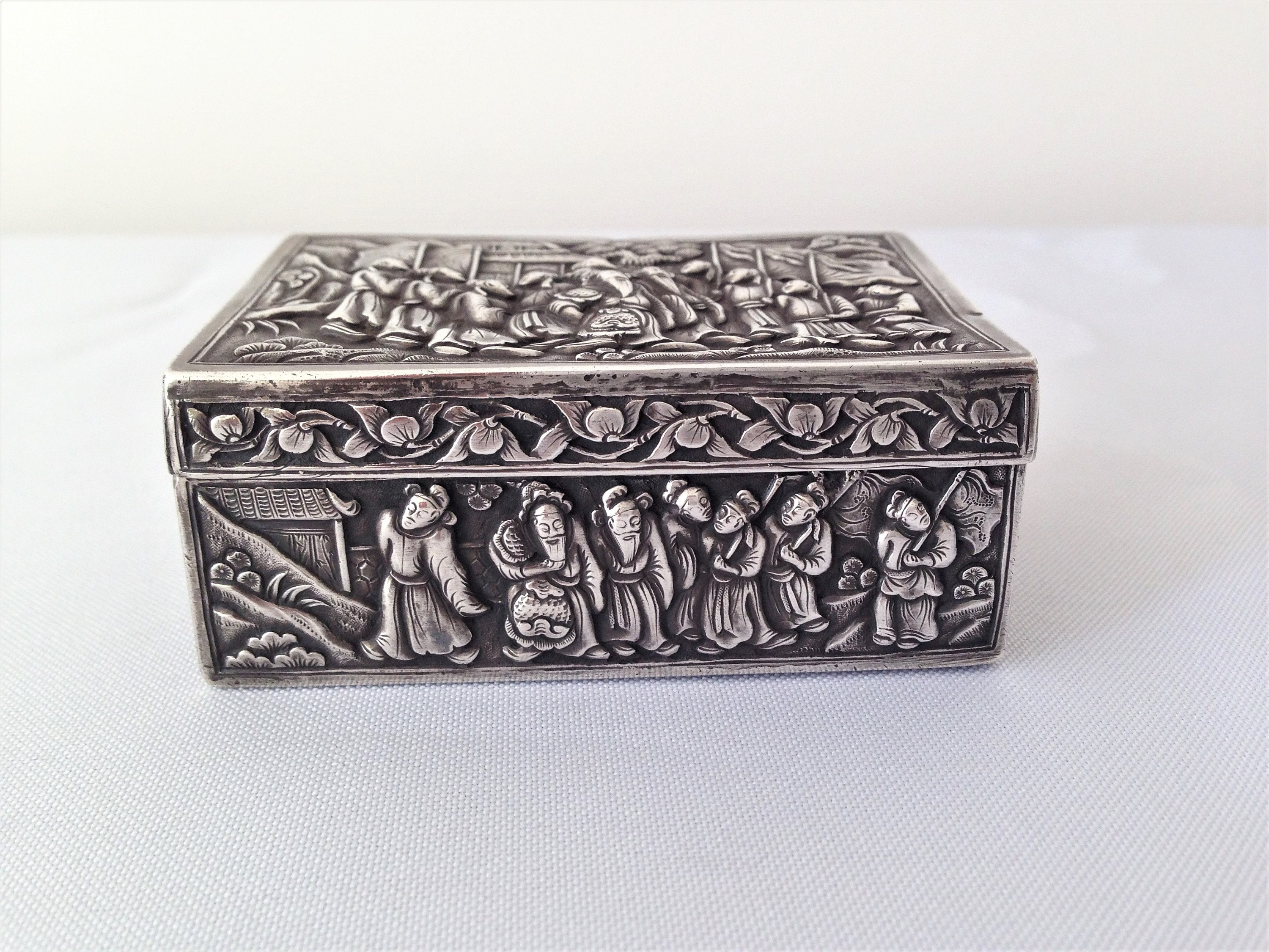 Antique Sterling Silver Snuff Box Handmade China 1800's - Etsy Australia