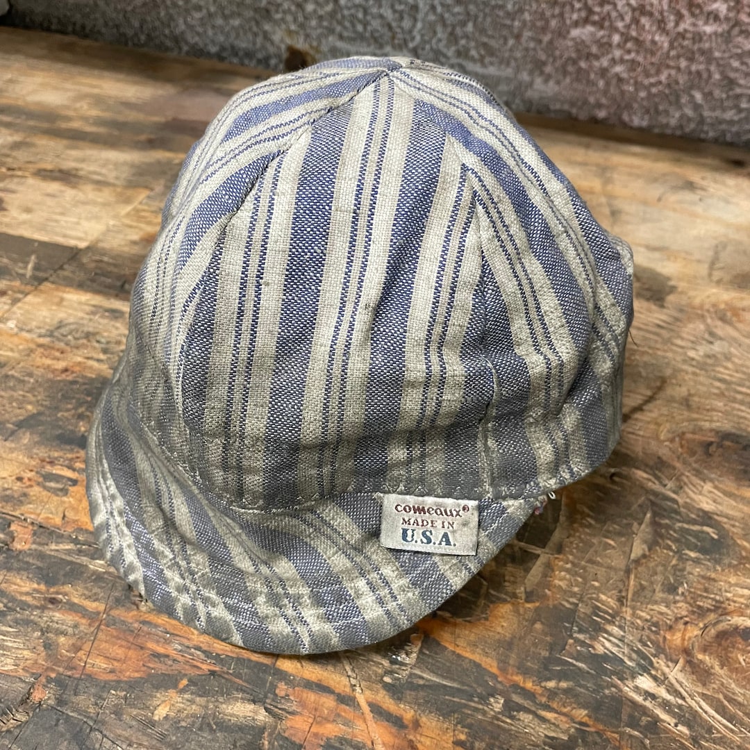 Comeaux Welding Cap Blue/gray Reversible Red Distressed Welder Hat - Etsy