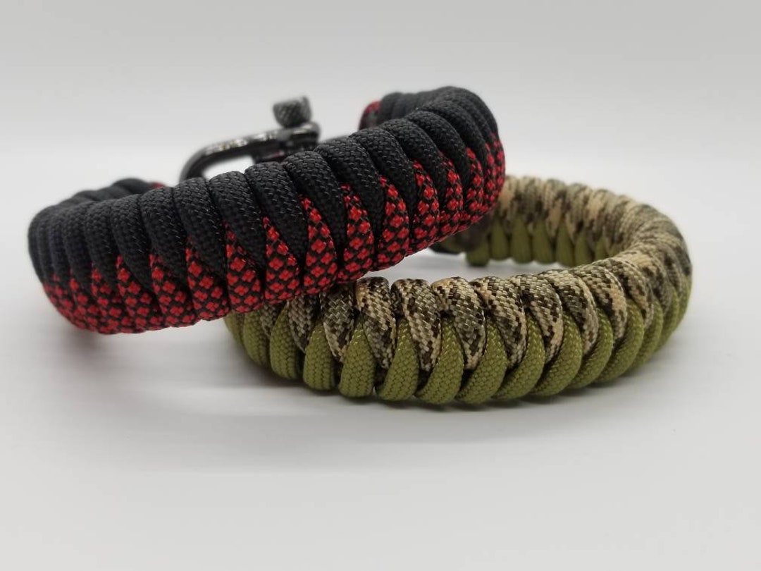 Custom Paracord Bracelet: Eccentric Fish Tail Weave, Team Colors - Etsy
