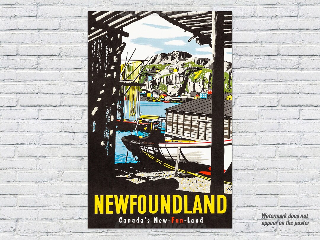Newfoundland Travel Poster Canada Poster Vintage Travel - Etsy UK