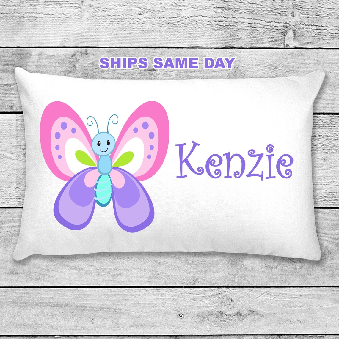 BUTTERFLY PILLOWCASE, Pillow - Custom Personalized BUTTERFLY Pillowcase ...