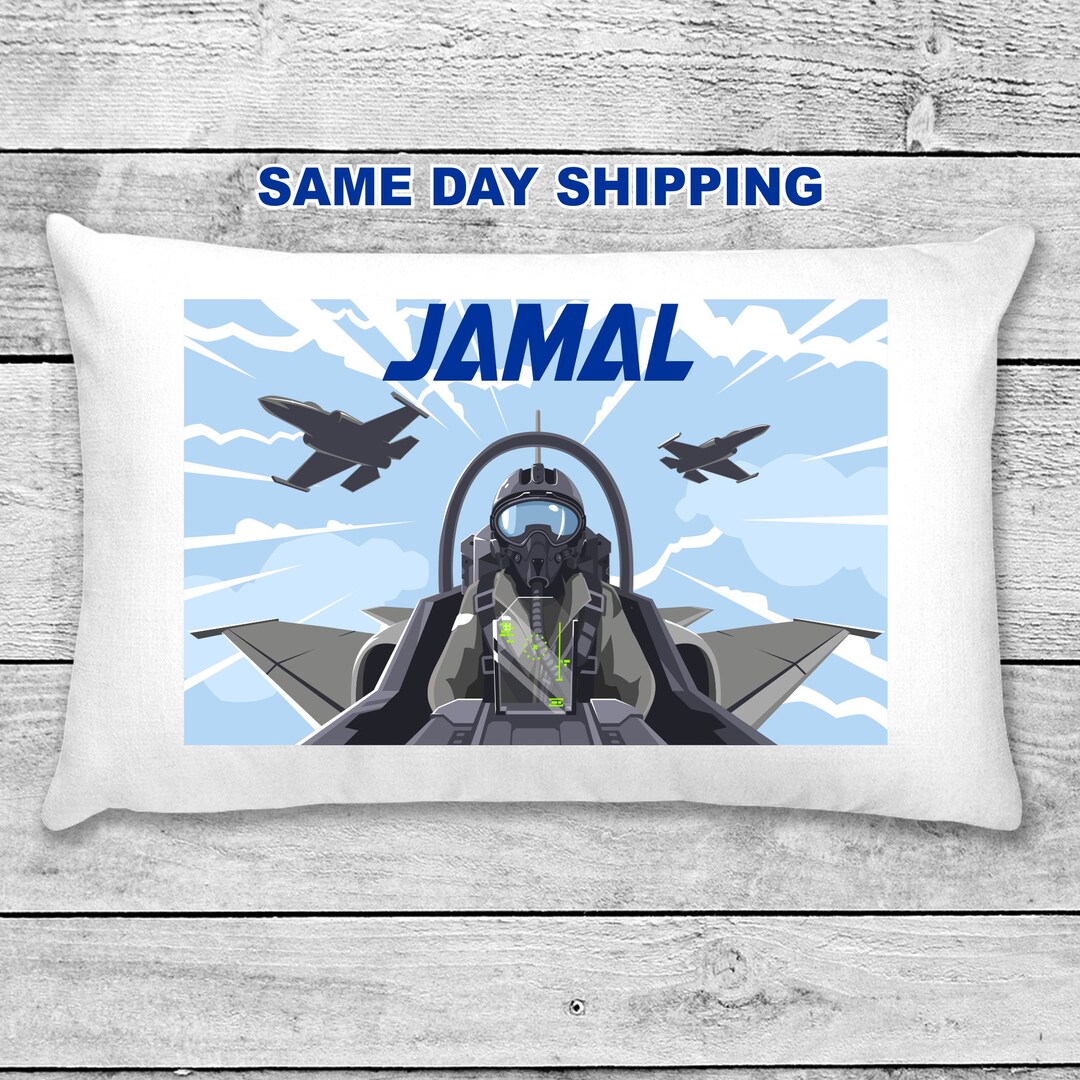 Personalized Airplane Pillowcase, Jet Design, Kids Room Decor - Etsy