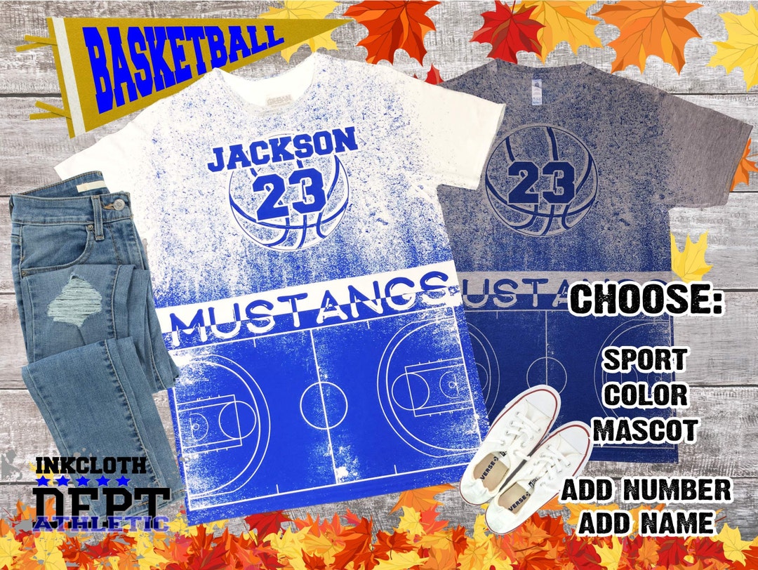 Personalized Vintage Basketball Fan Shirt, Bleach Effect Dryfit - Etsy