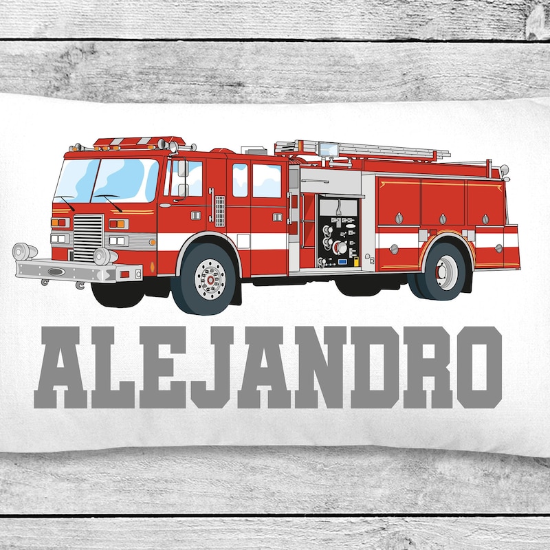 Custom Fire Truck Pillows - Etsy