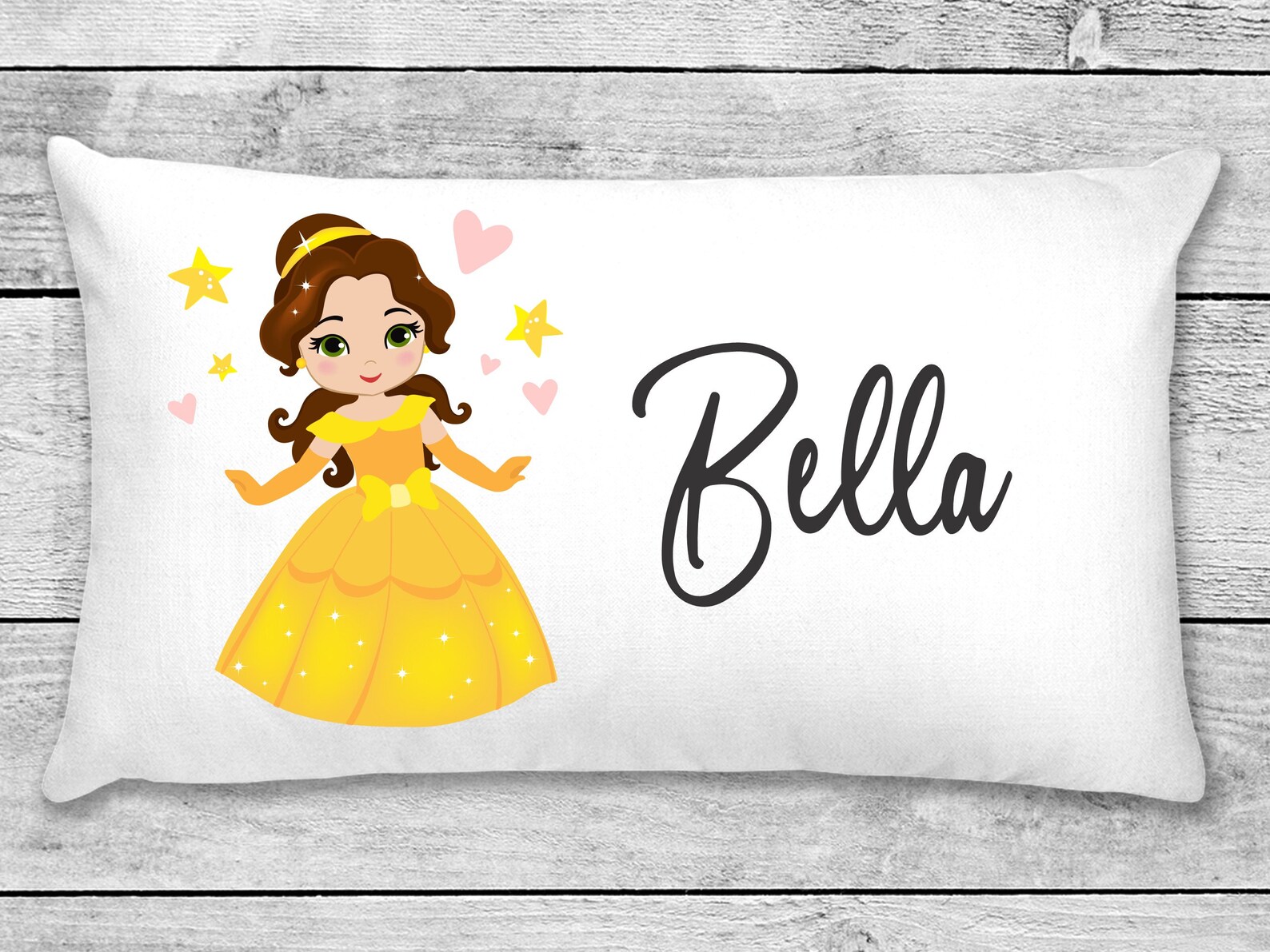 Personalized Kids Princess Pillowcase Custom Name and Custom Princess ...
