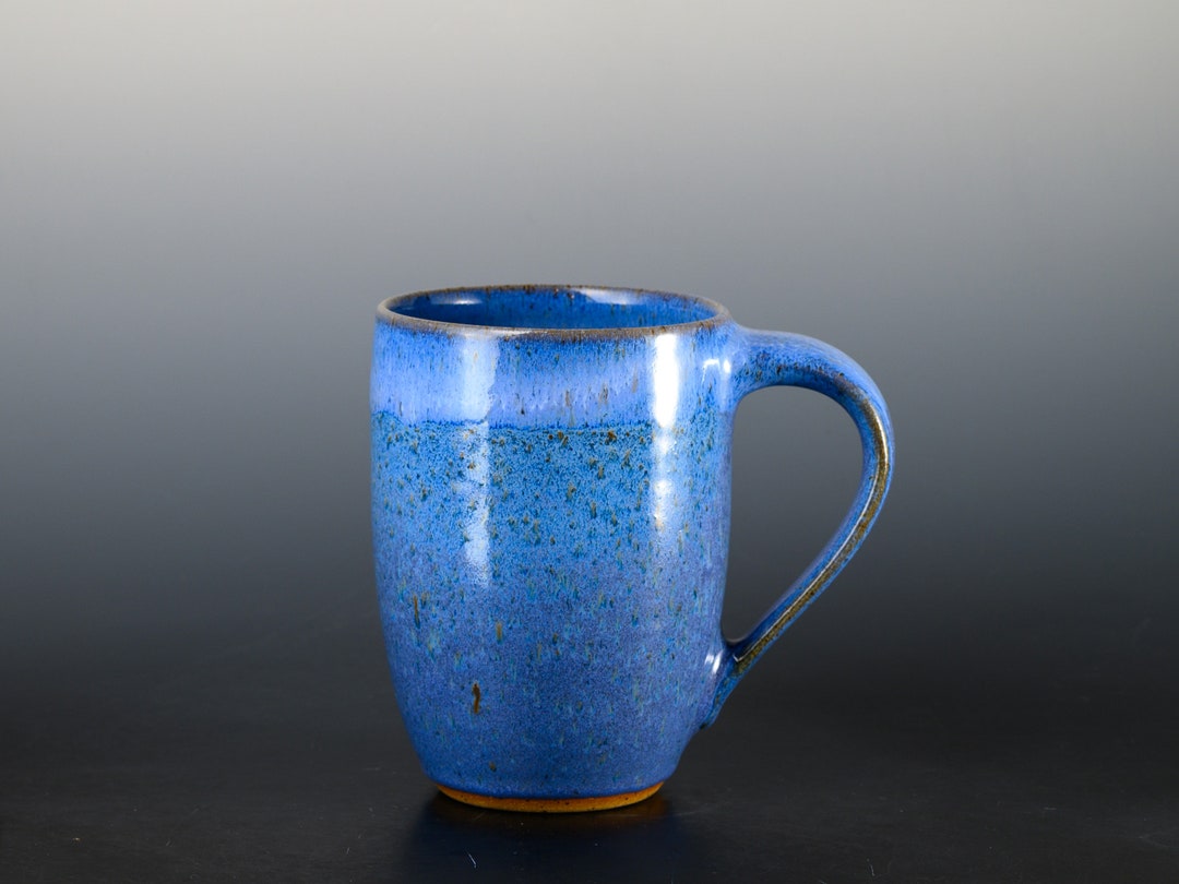 Indigo Blue 24 Oz LARGE Pottery Mug Handmade Ceramic Mug Big Coffee Mug ...
