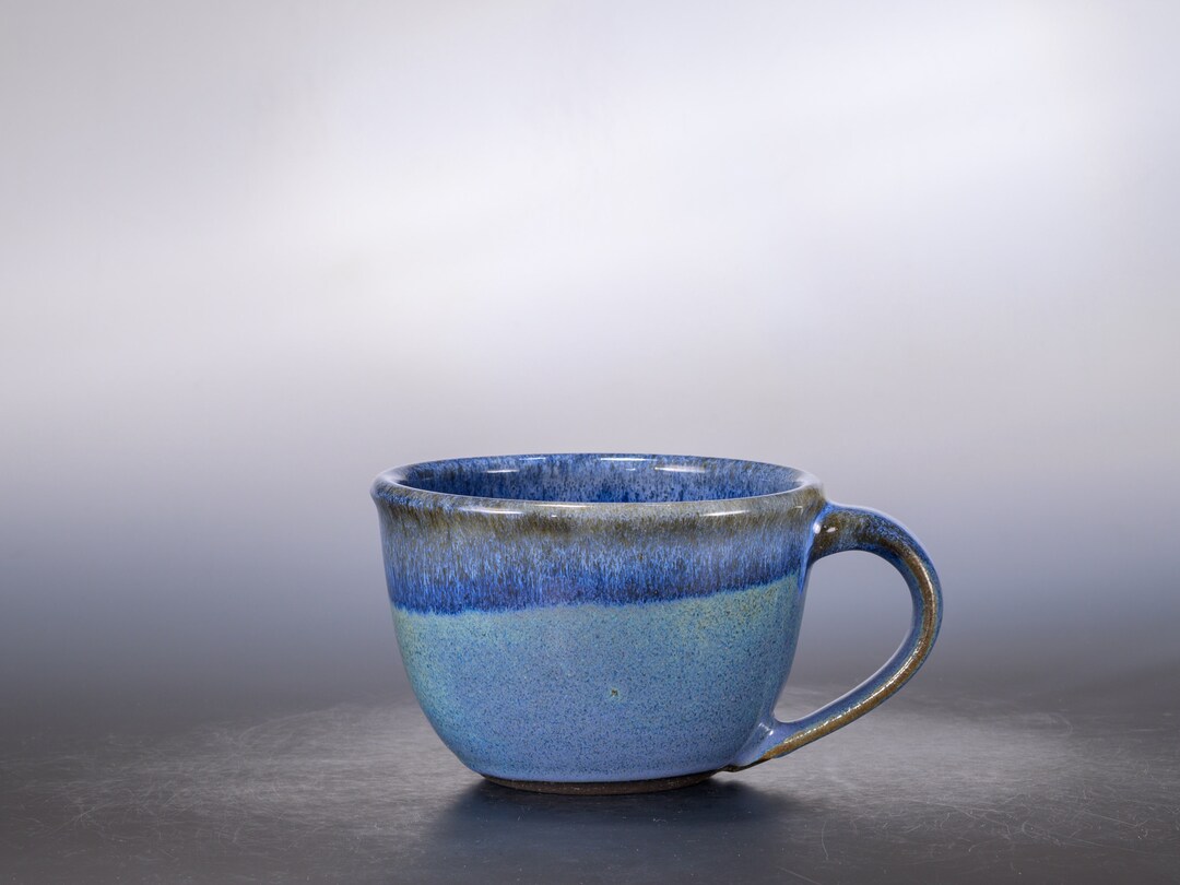 Indigo Blue 22 Oz Soup Mug Ceramic Soup Mug Handmade Soup - Etsy