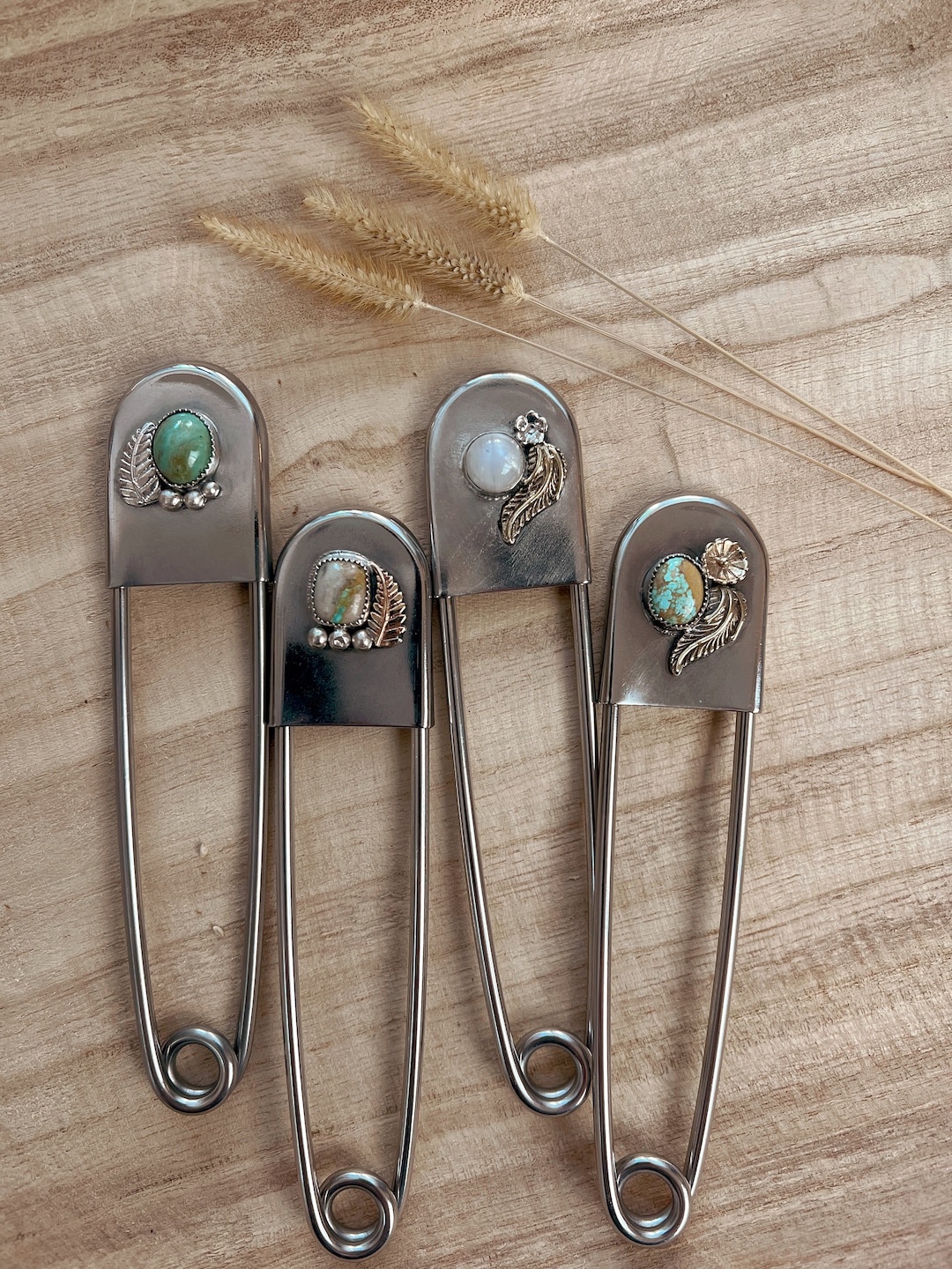 Jumbo Safety Pin Accessory Stainless Steel and Sterling Silver Large ...