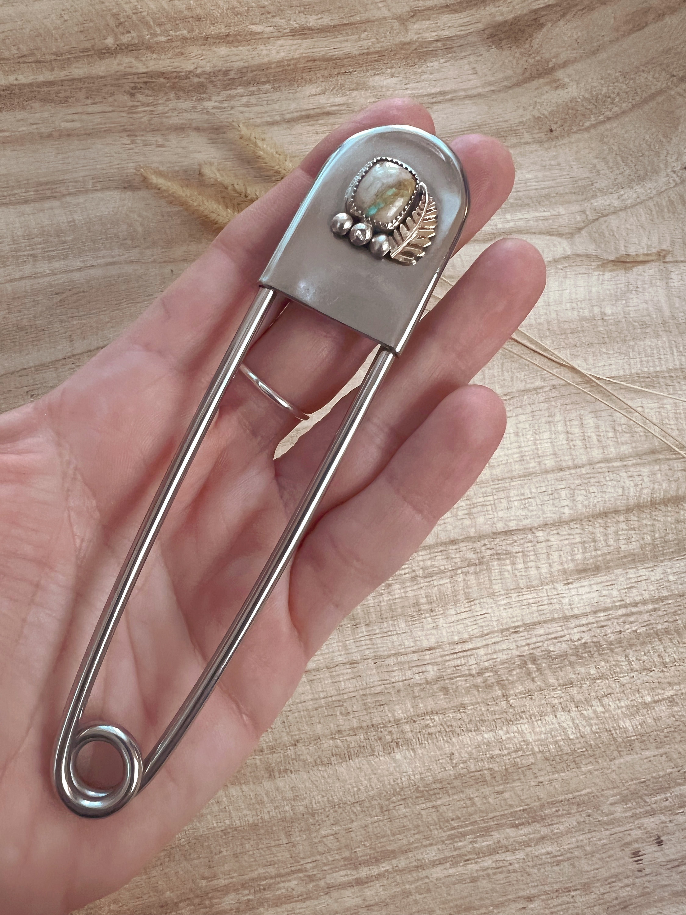 Jumbo Safety Pin Accessory Stainless Steel and Sterling Silver Large ...