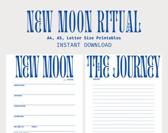 Printable New Moon Ritual Planner | New Moon Ritual Kit | New Moon ...