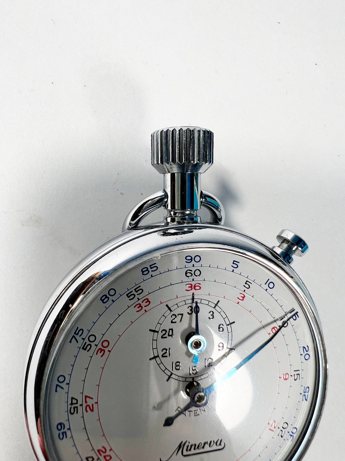 Minerva Stopwatch in Box, Vintage, Made in Switzerland, Numbered 106F ...