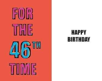 46th Birthday Card | Etsy