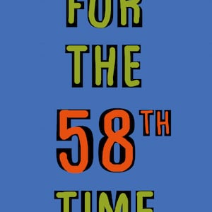 Funny 58th Birthday Card: Witty Humor - Etsy
