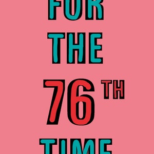 Funny 76th Birthday Card: Humorous Witty Design - Etsy