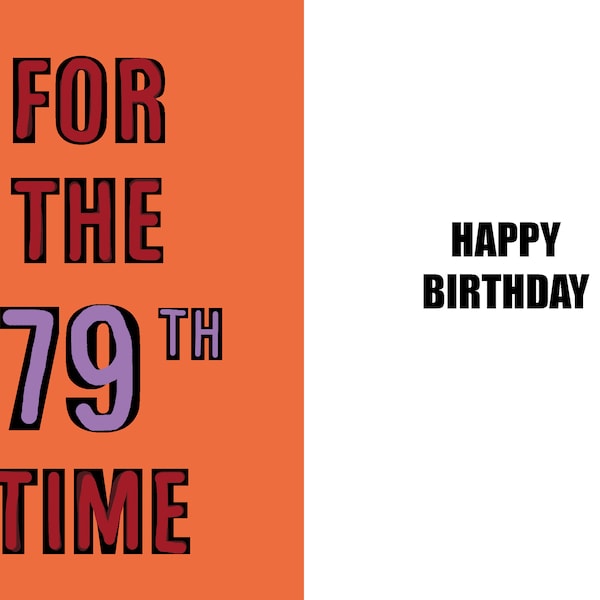79th Birthday Card - Etsy