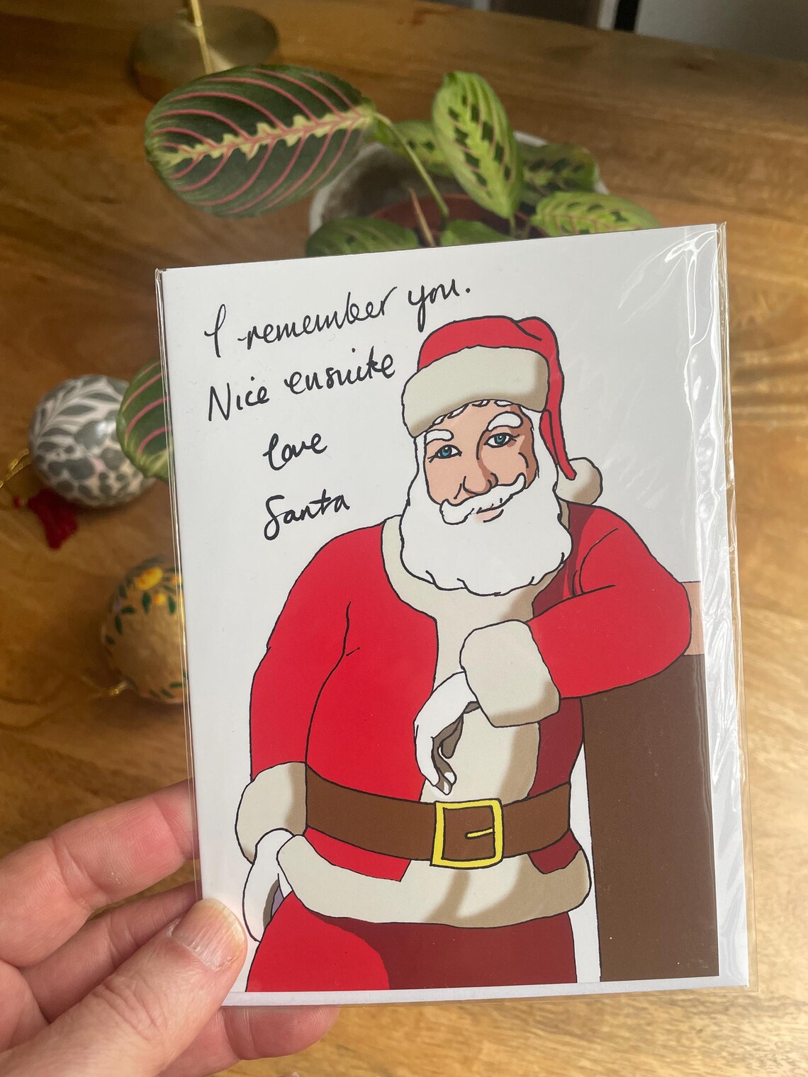 Funny Santa Autographed Christmas Card: Witty Xmas Greetings - Etsy