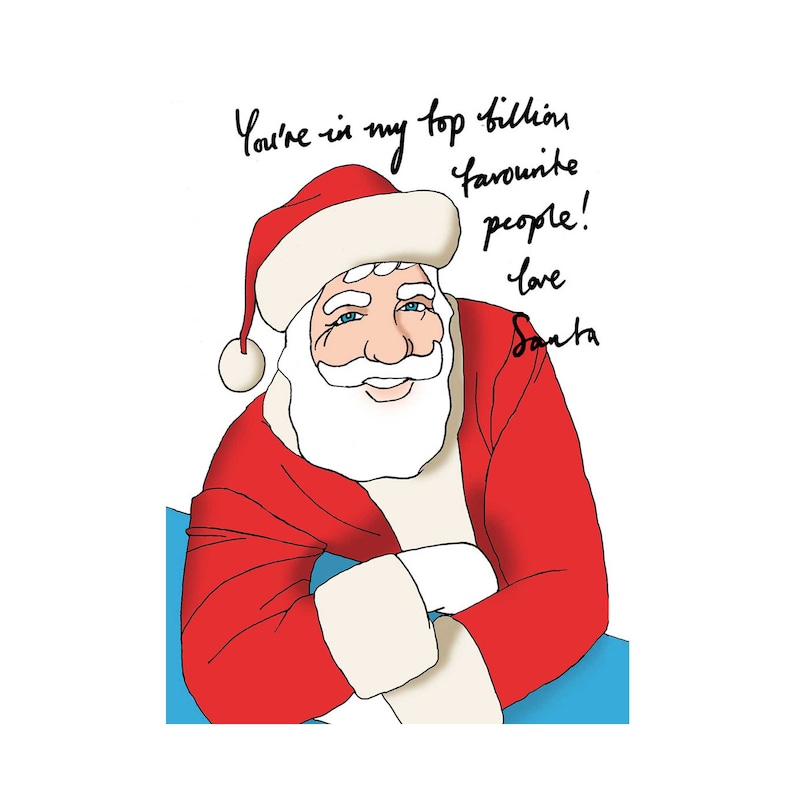 Funny Christmas Card. an Amusing Santa Claus Christmas Card. Xmas Cards ...