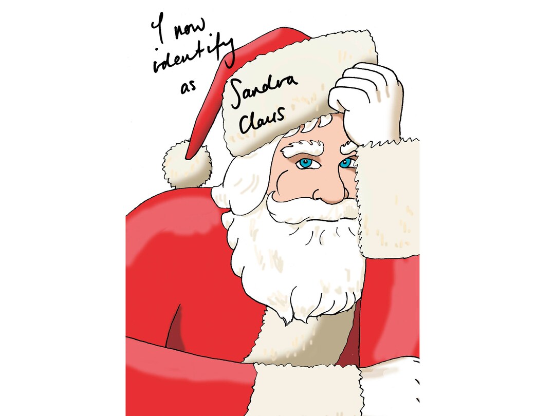 Funny Santa Christmas Card: Autographed Xmas Card - Etsy