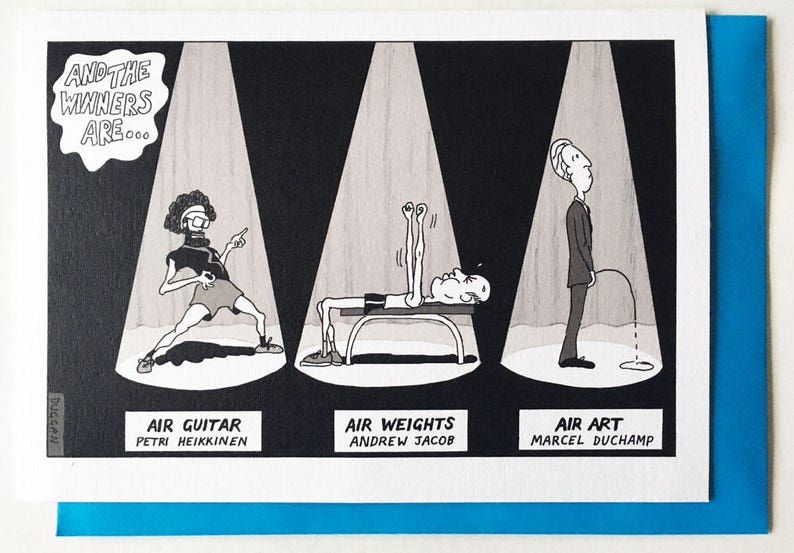Funny Marcel Duchamp Birthday Card: Art History Cartoon - Etsy