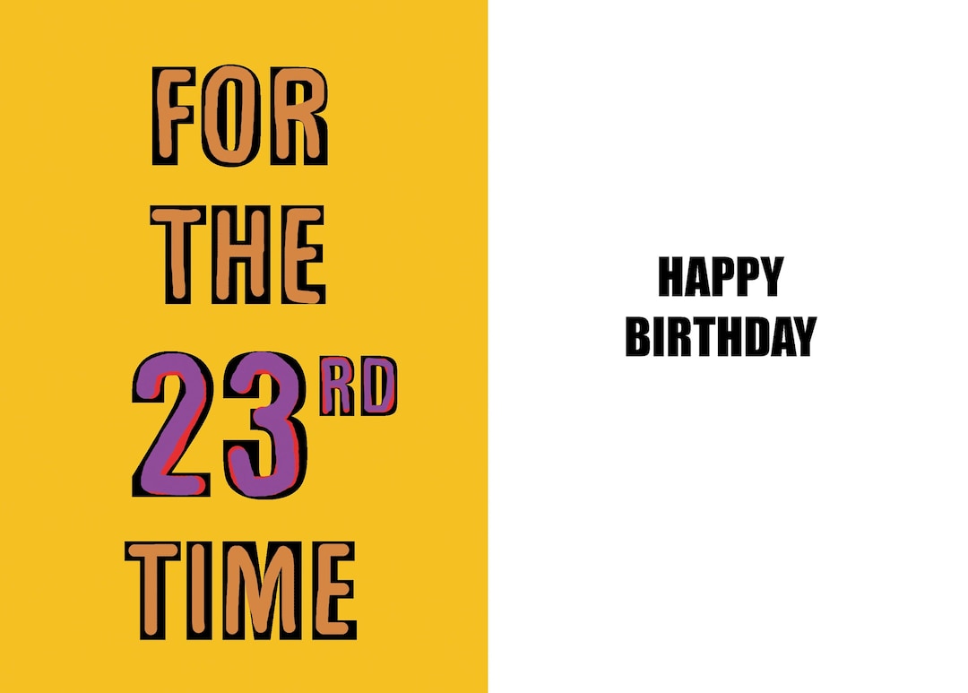 23rd Birthday Poems