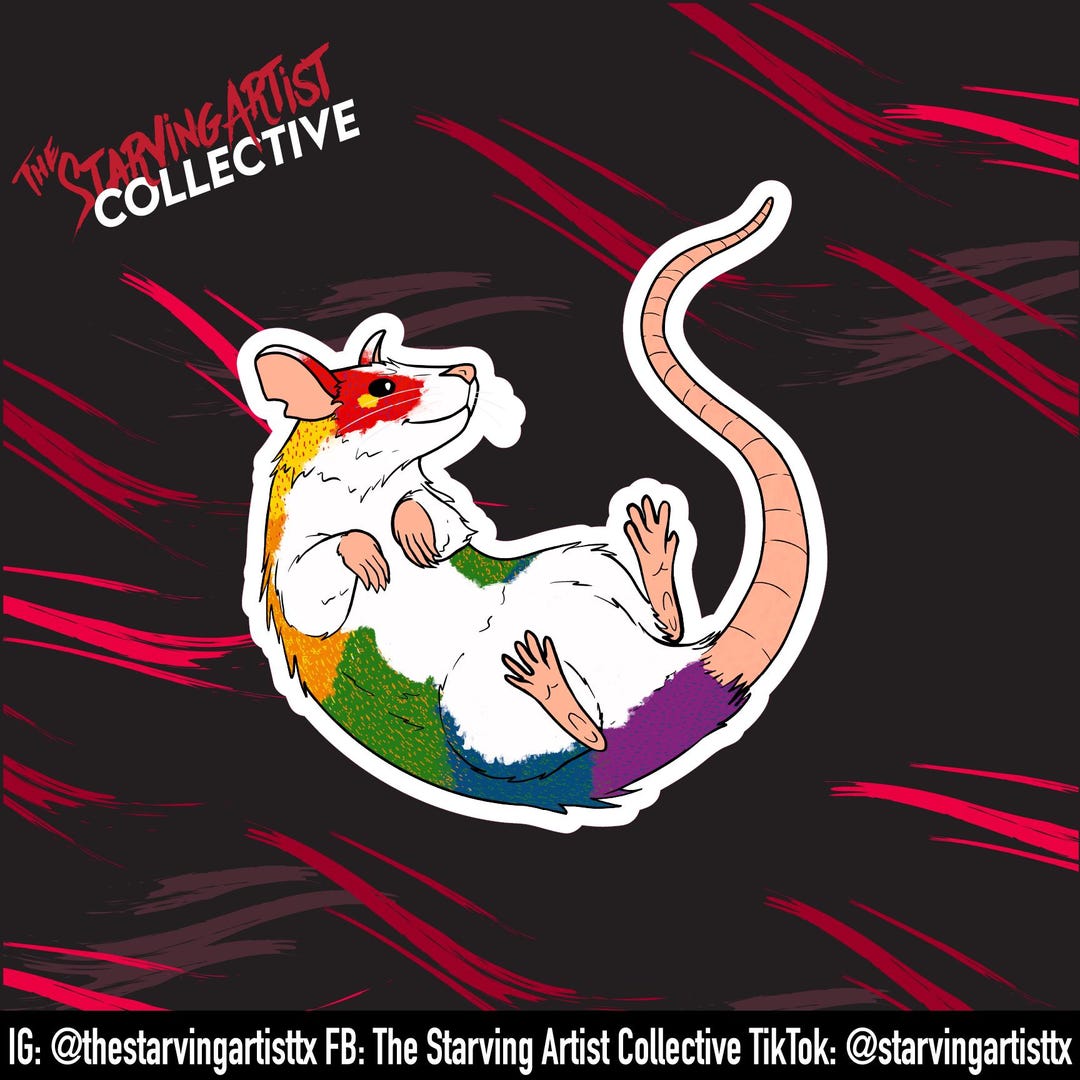 Pride Rats Sticker: UV & Water Resistant Vinyl Decal - Etsy