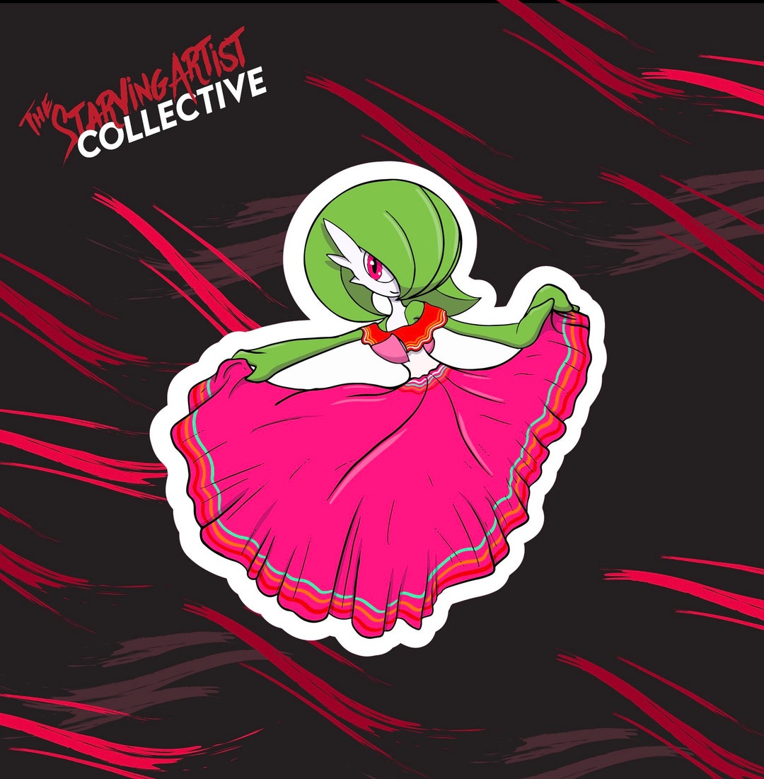 Danza Folklorico Gardevoir | Die Cut Anime Vinyl Sticker - Etsy