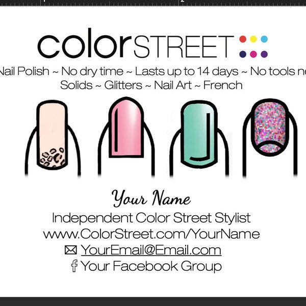 Color Street Business Cards - Etsy
