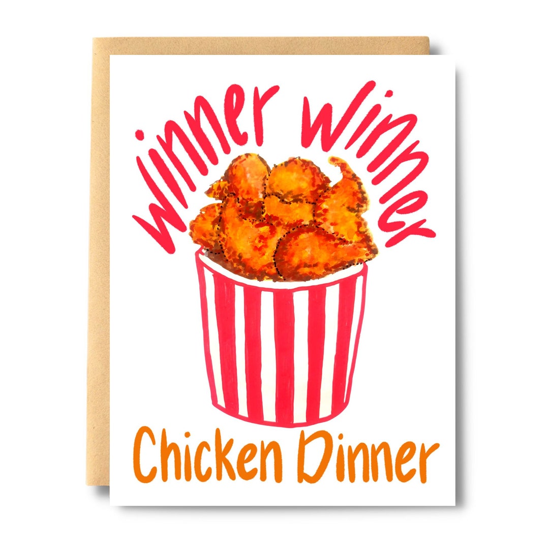 Congratulations Card Winner Winner Chicken Dinner, Bucket of Chicken ...