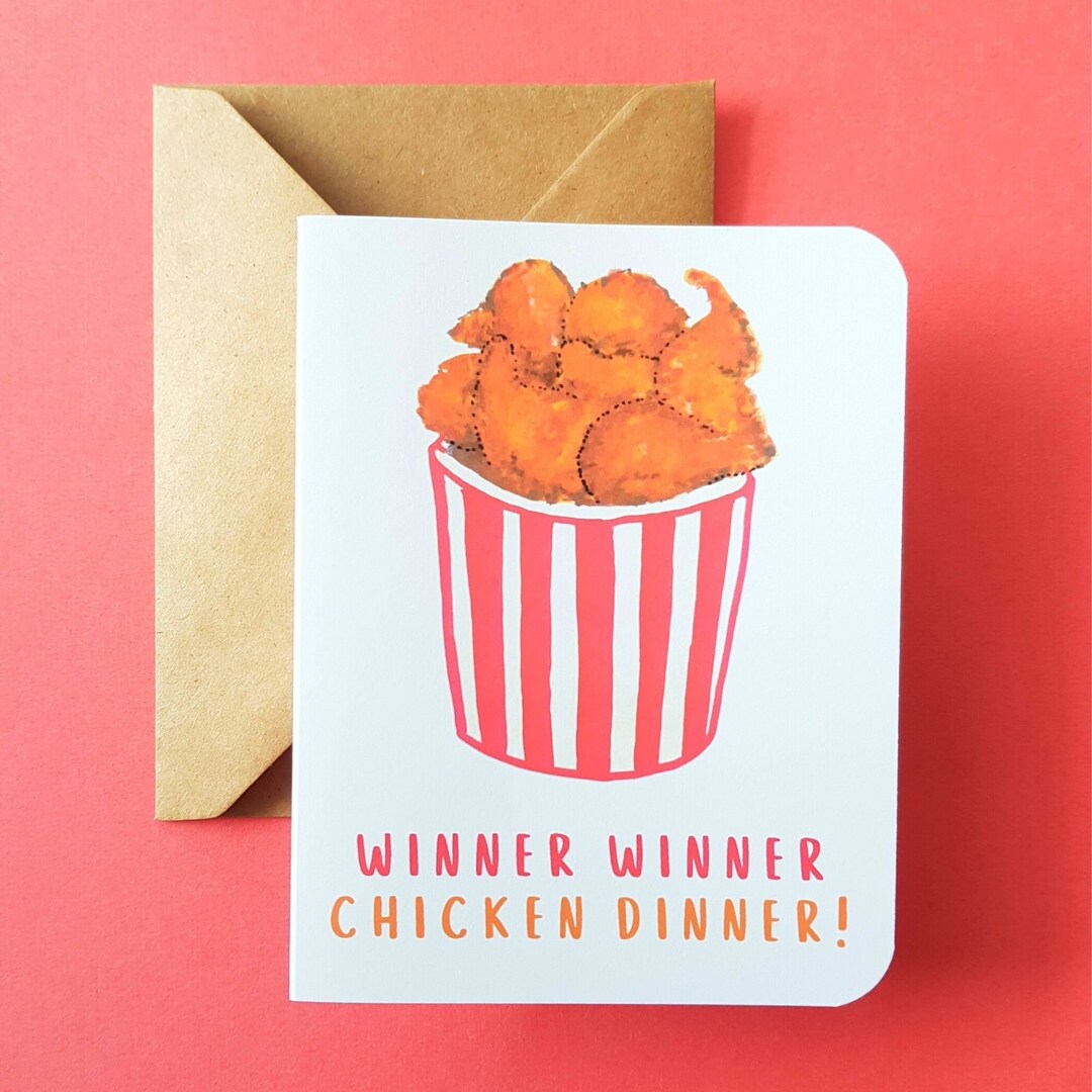 Congratulations Card Winner Winner Chicken Dinner Bucket of - Etsy