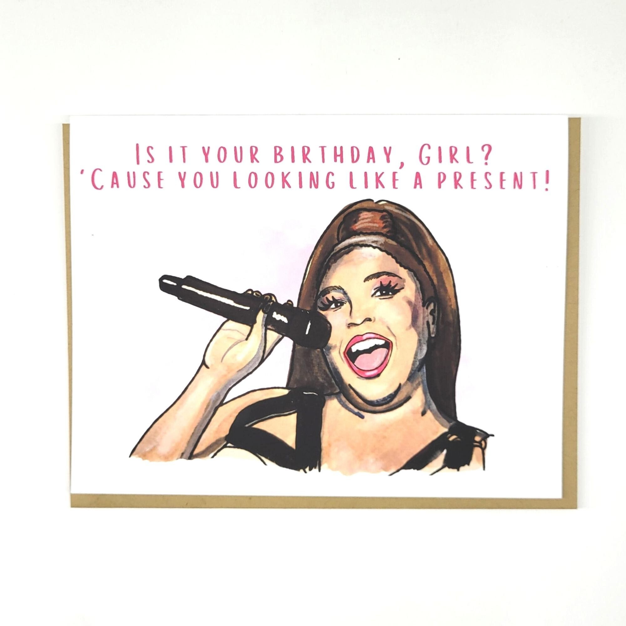 Lizzo Birthday Card Looking Like a Present Birthday Card - Etsy