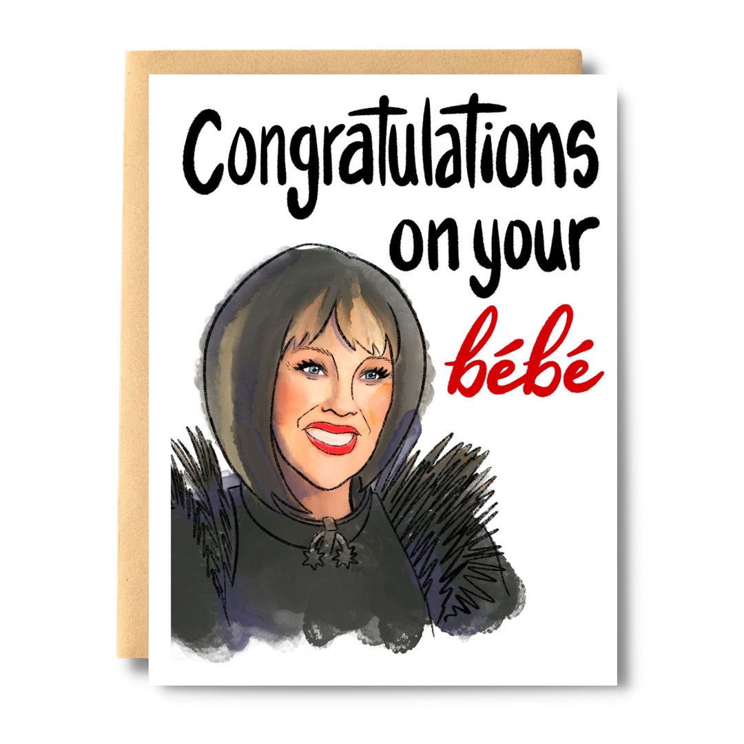 Congratulations On Your New Bebe Shitts Moira Rose Bebe Baby Card New congratulations-on-your-new-bebe-shitts-moira-rose-bebe-baby-card-new
