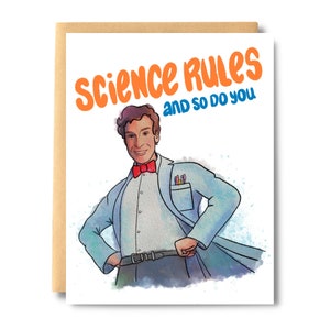 Bill Nye the Science Guy Science Rules Birthday or Graduation Card ...