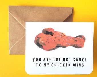 Chicken Wing Birthday Card - Etsy UK