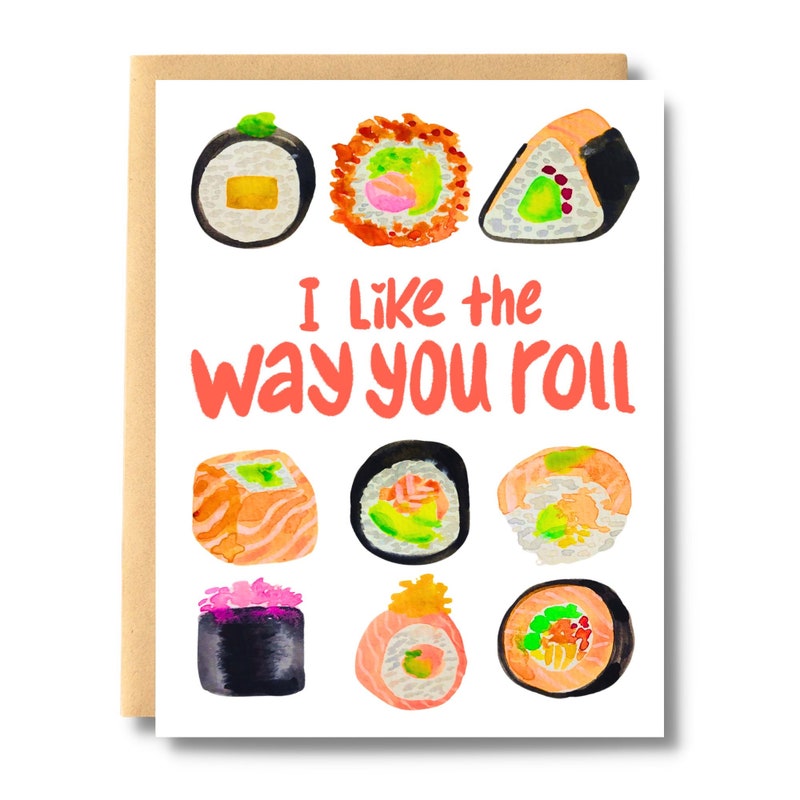 Sushi Card - Etsy