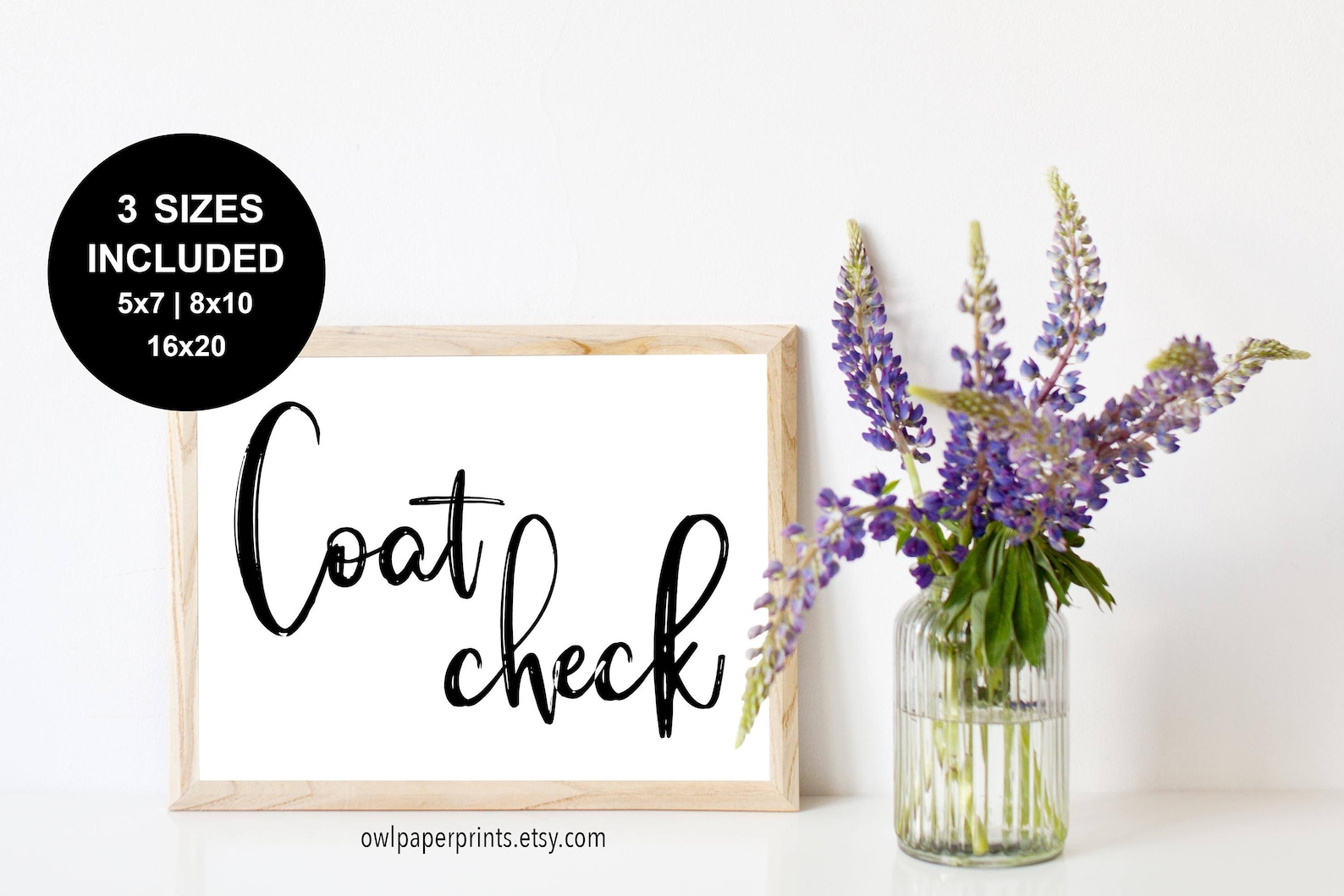 Coat Check Sign Printable PDF Wedding Coat Sign Event Coat | Etsy