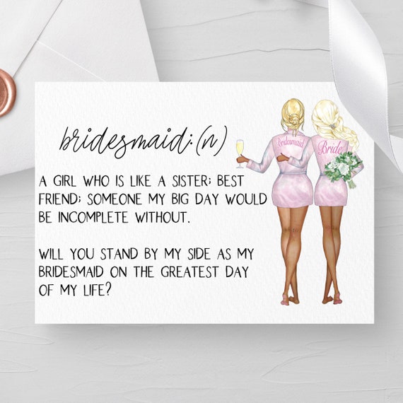Printable Bridesmaid Proposal Card Bridesmaid Proposal Etsy