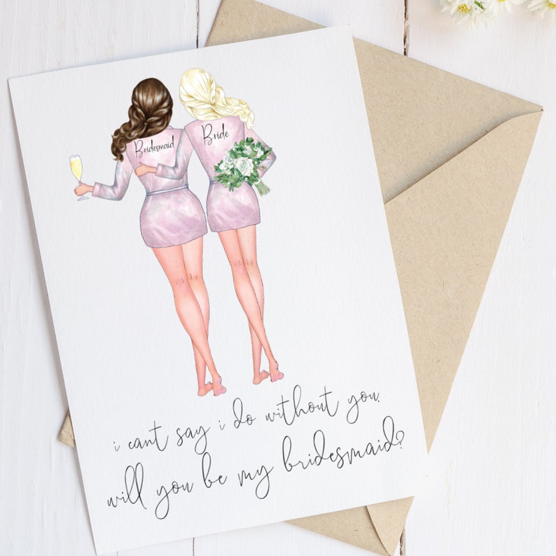 Bridesmaid Proposal Card Instant Download Print Yourself Etsy