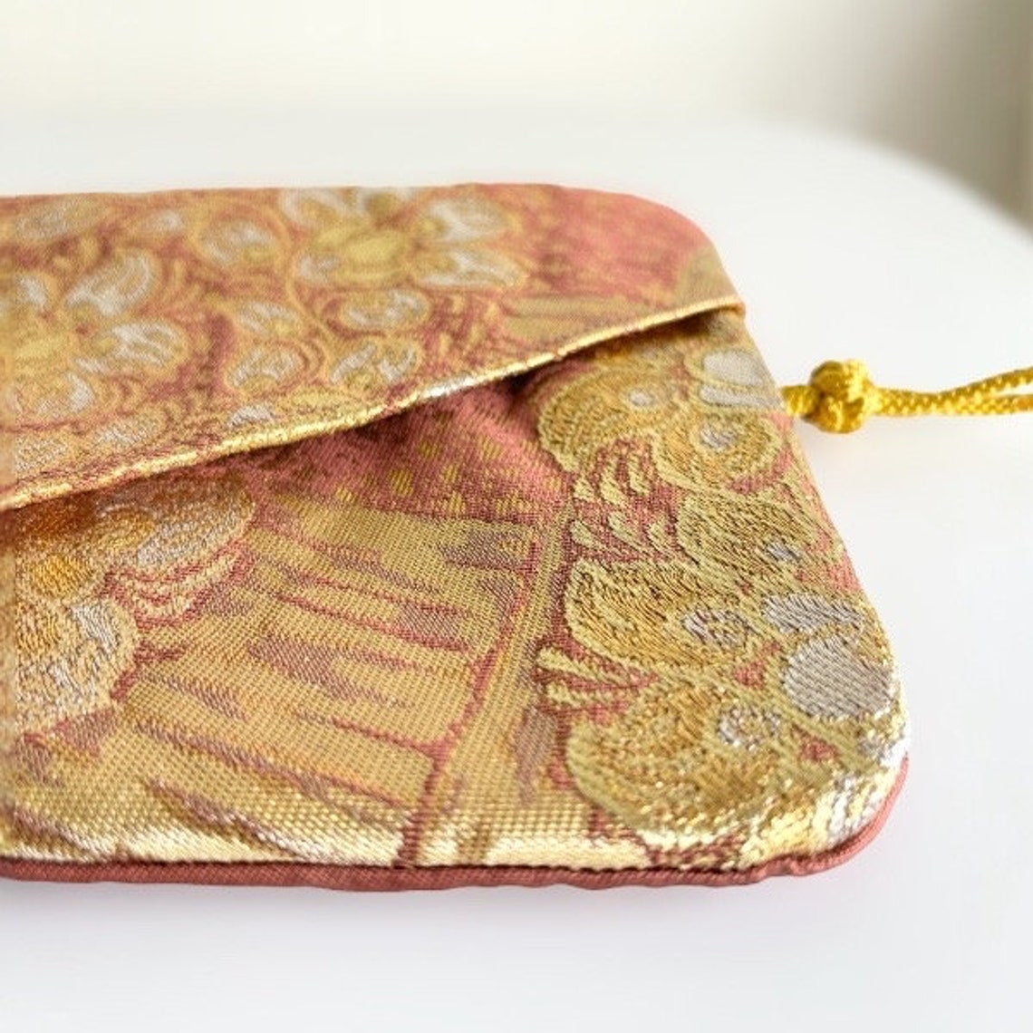 Handmade Japanese Obi Tissue Cover,gold and Silver Obi Fabric - Etsy