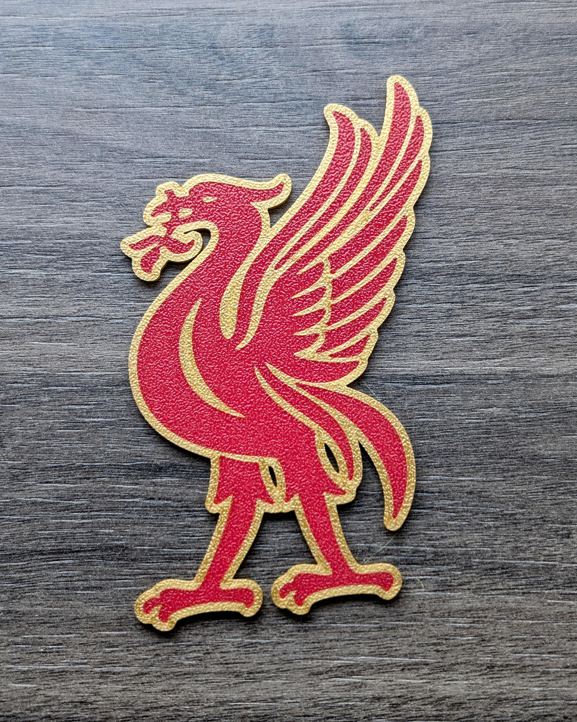 LFC Liver Bird Gold & Red Charm - Symbol of Liverpool - Etsy
