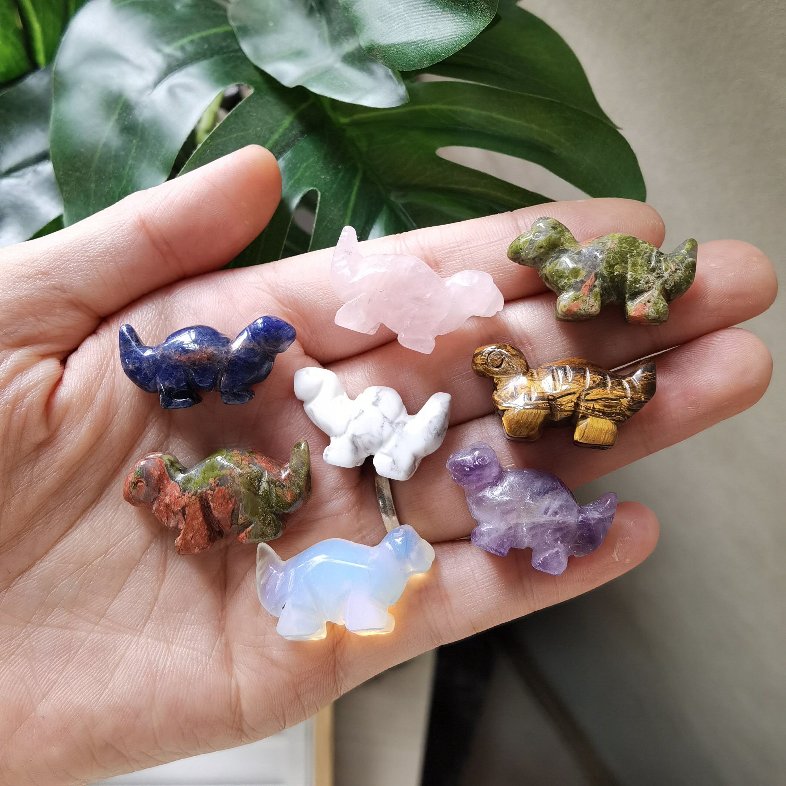 1inch Crystal Dinosaur Carving Gemstone Dinosaur - Etsy