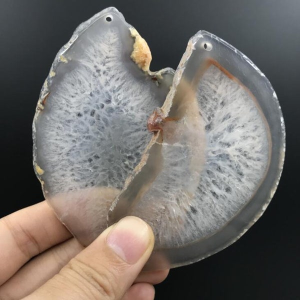 White Geode Slice - Etsy