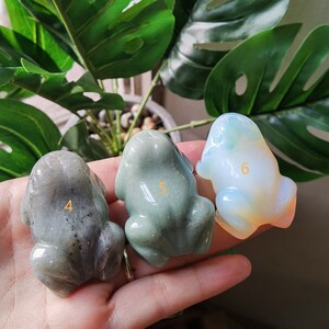 2inches,crystal Frog Statue, Hand Carved Gemstone Figurine, Home ...