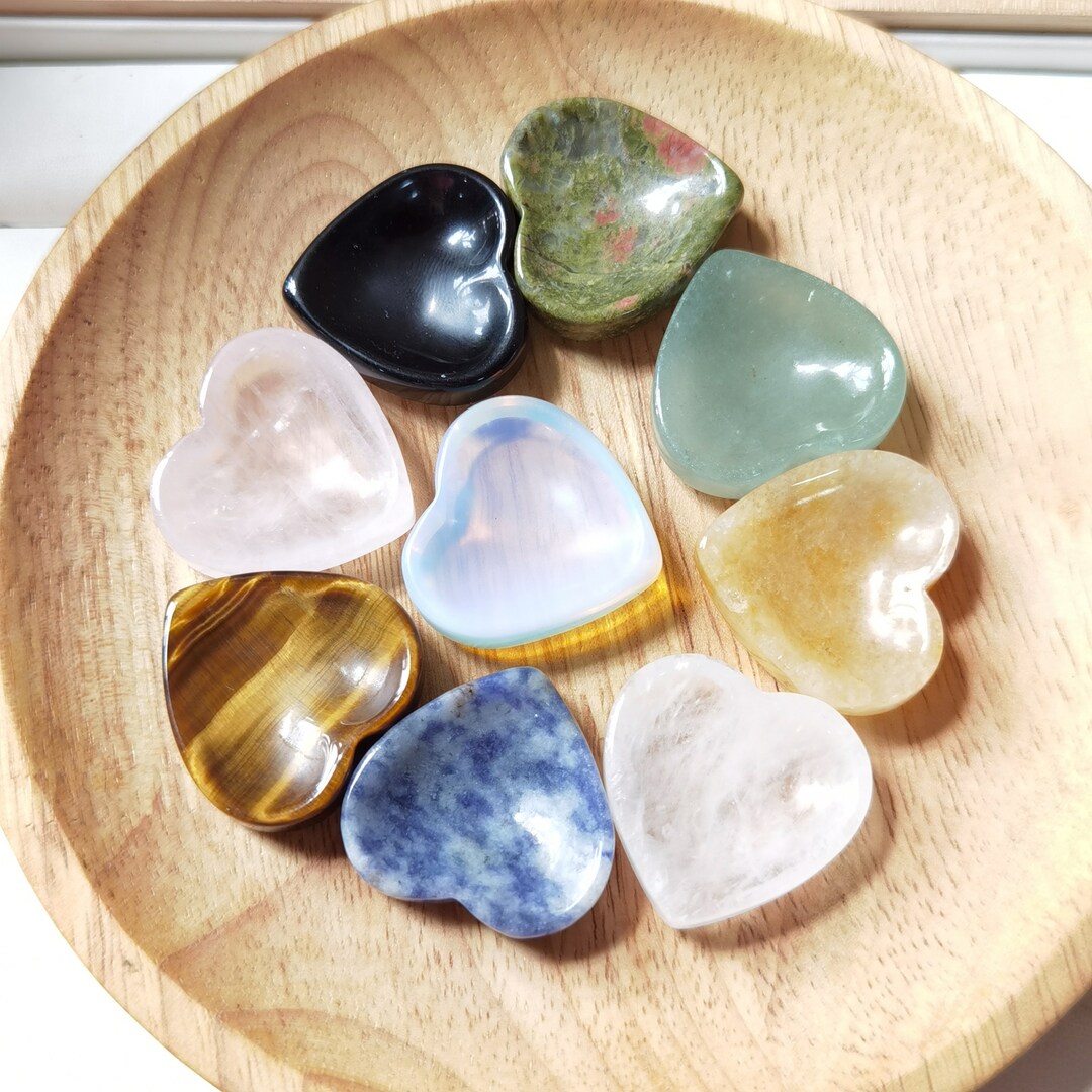 Mini Heart Shape Bowl,healling Crystal Love Bowl,gemstone Wedding Gift ...
