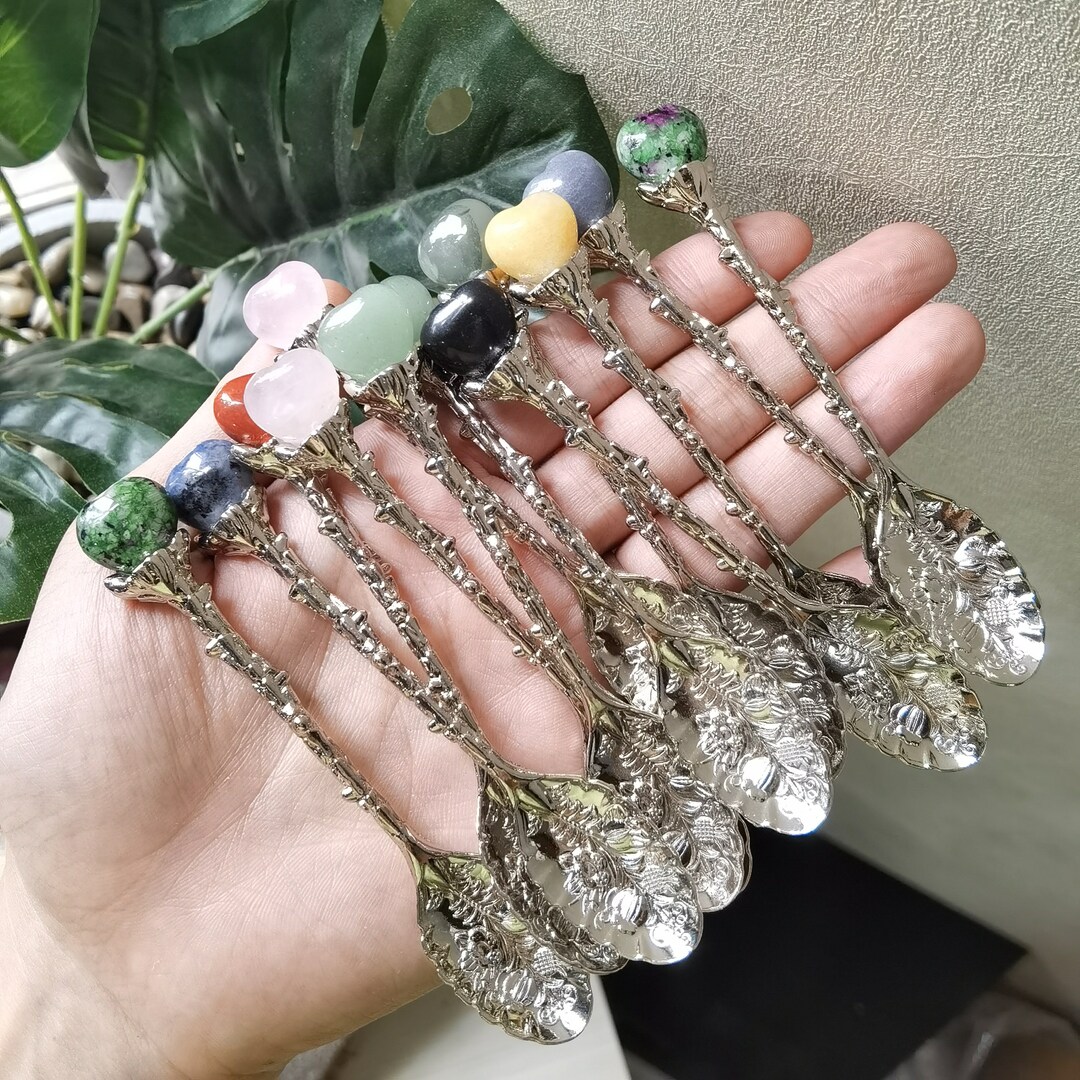 Heart Crystal Spoon,quartz Witch Spoon,small Crystal Spoon,witch Tools ...