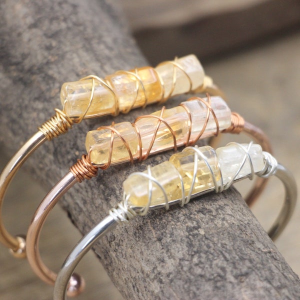 Citrine Bangle - Etsy