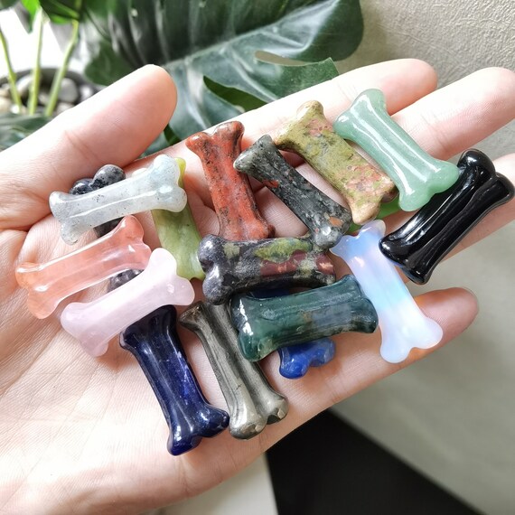 1/1.2 Inch Crystal Bonecarving Crystal Bone Figurinerock - Etsy