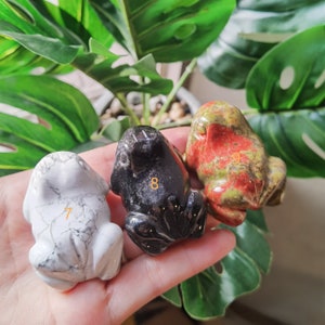 2inches,crystal Frog Statue, Hand Carved Gemstone Figurine, Home ...